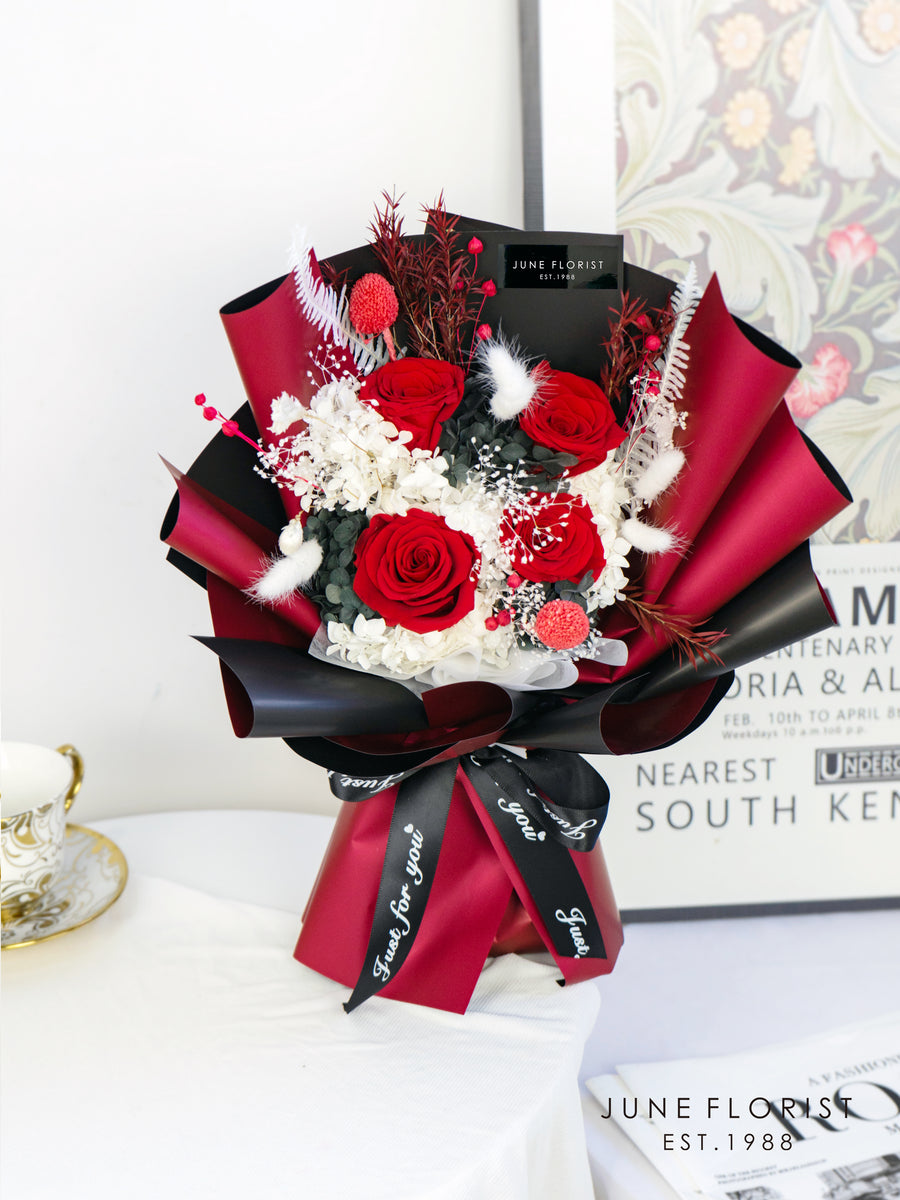 Buy Preserved Flower Bouquet Singapore | Same Day Delivery – June Florist